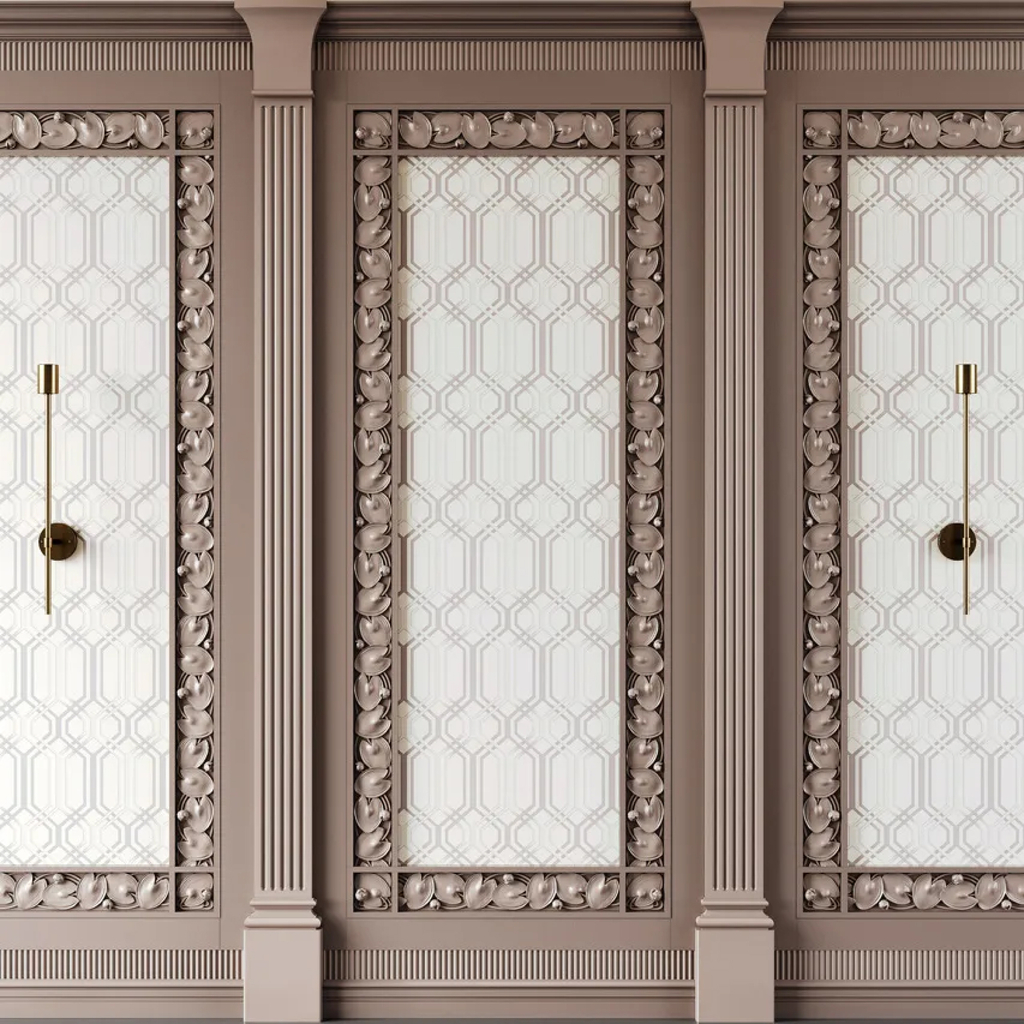 Oak pilaster base, Carved wooden pedestal