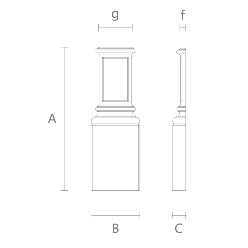 Large pilaster base, Pilaster carved base