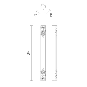 Hardwood corner column, Decorative oak column