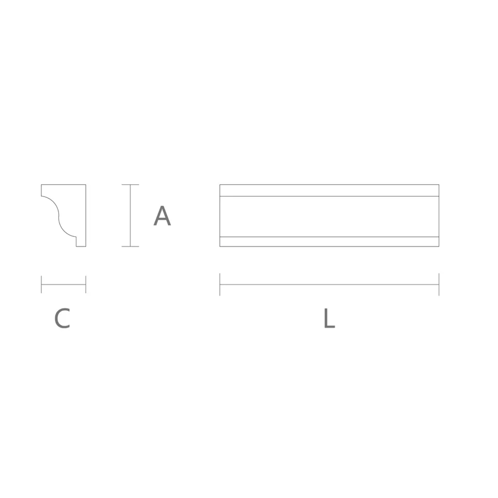 Carved oak window moulding, Narrow window molding