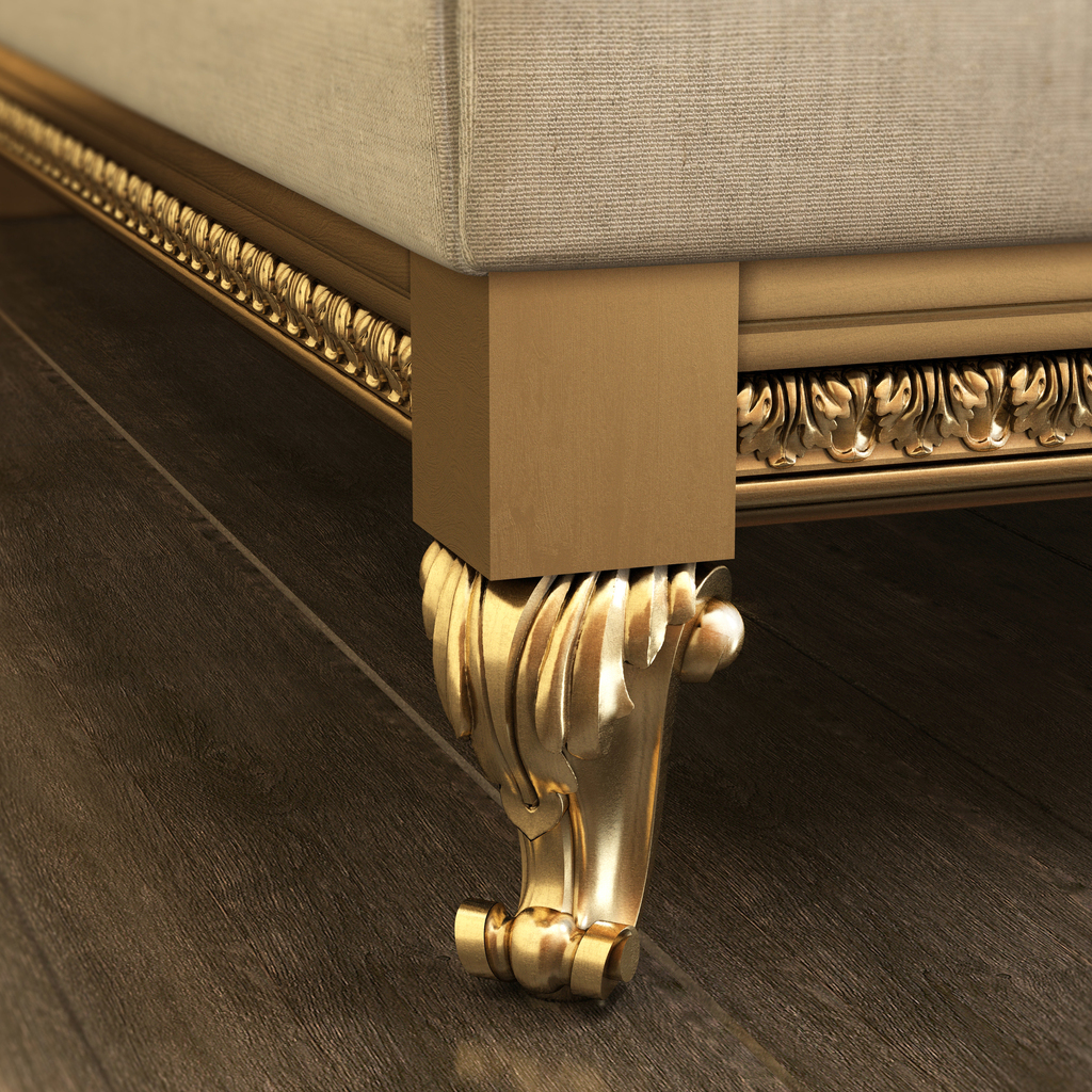 Furniture legs wooden acanthus leaf Flemish scroll hardwood
