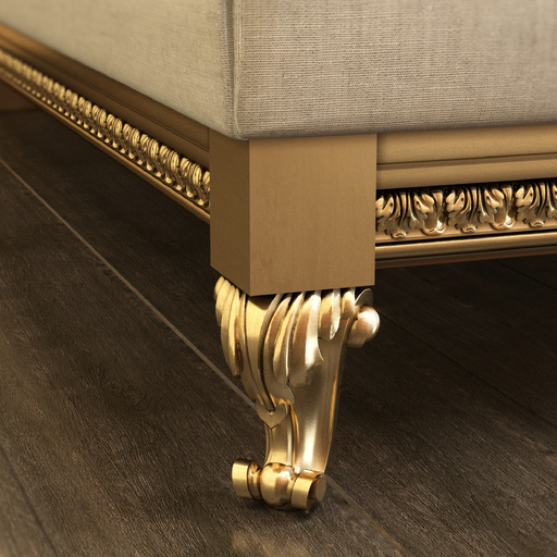 Furniture legs wooden acanthus leaf Flemish scroll hardwood