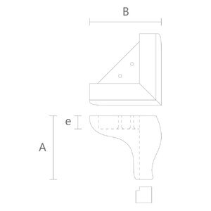 Bed frame legs corner foot (ogee bracket ) from hardwood