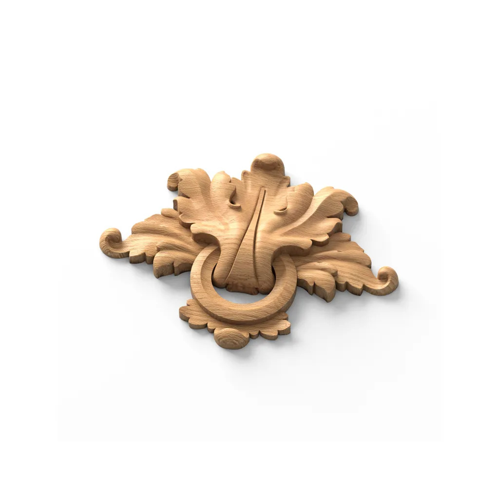 Acanthus leaf onlay, Handcrafted floral onlay