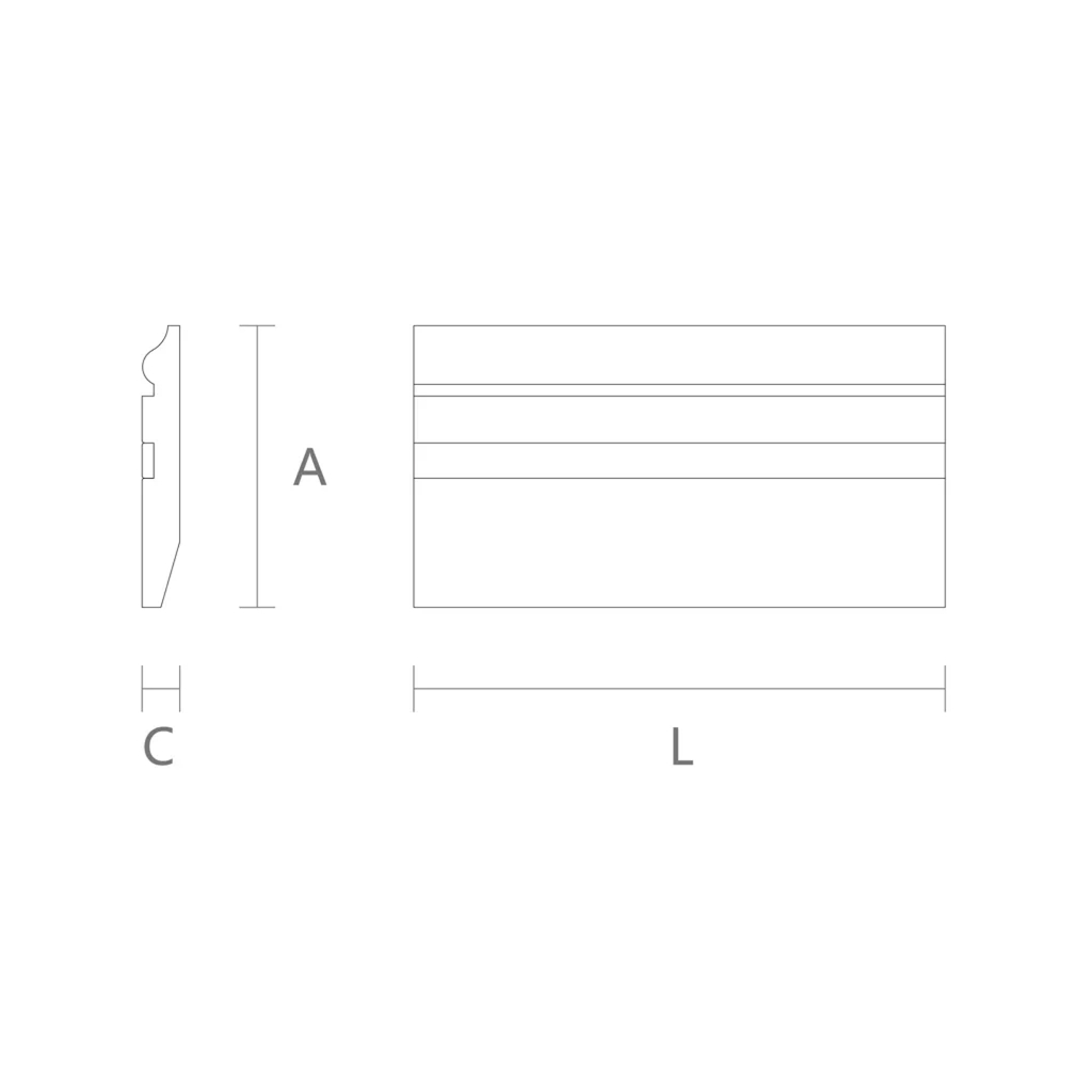 Wooden skirting board, Carved interior plinth