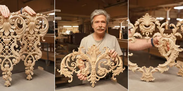 Decorative Wood Rosettes — Carved Oak Appliques for Trim
