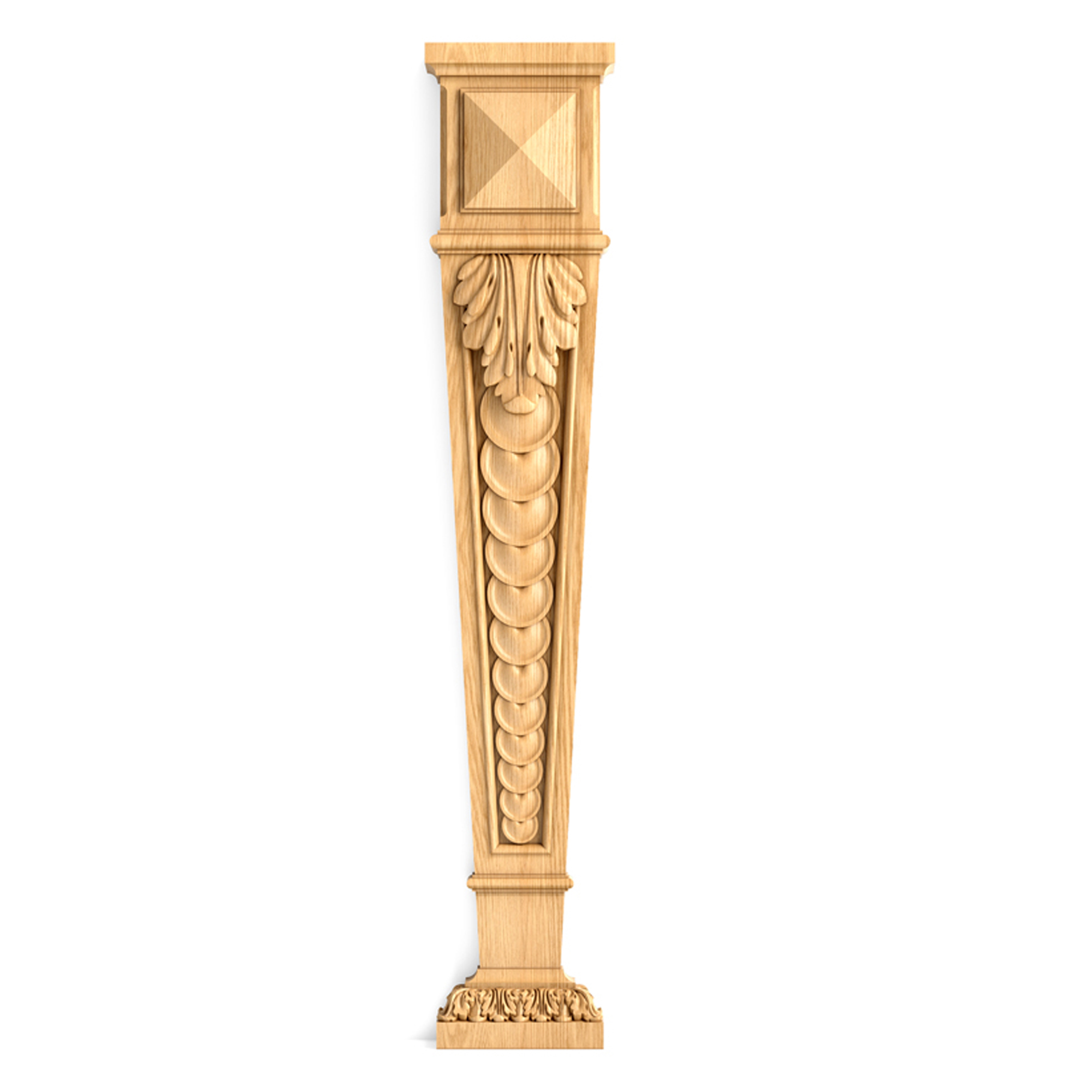 Wood Pilasters with Acanthus Leave Antique Style at carved-decor.com
