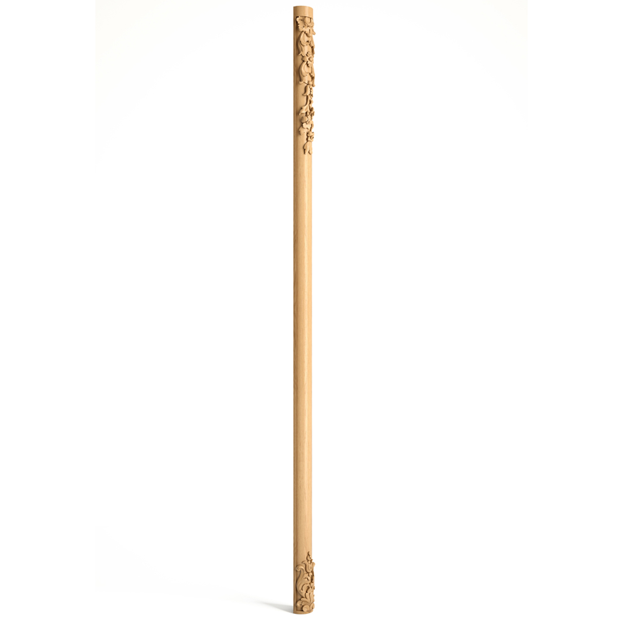 Decoraive corner column, Carved column with flowers