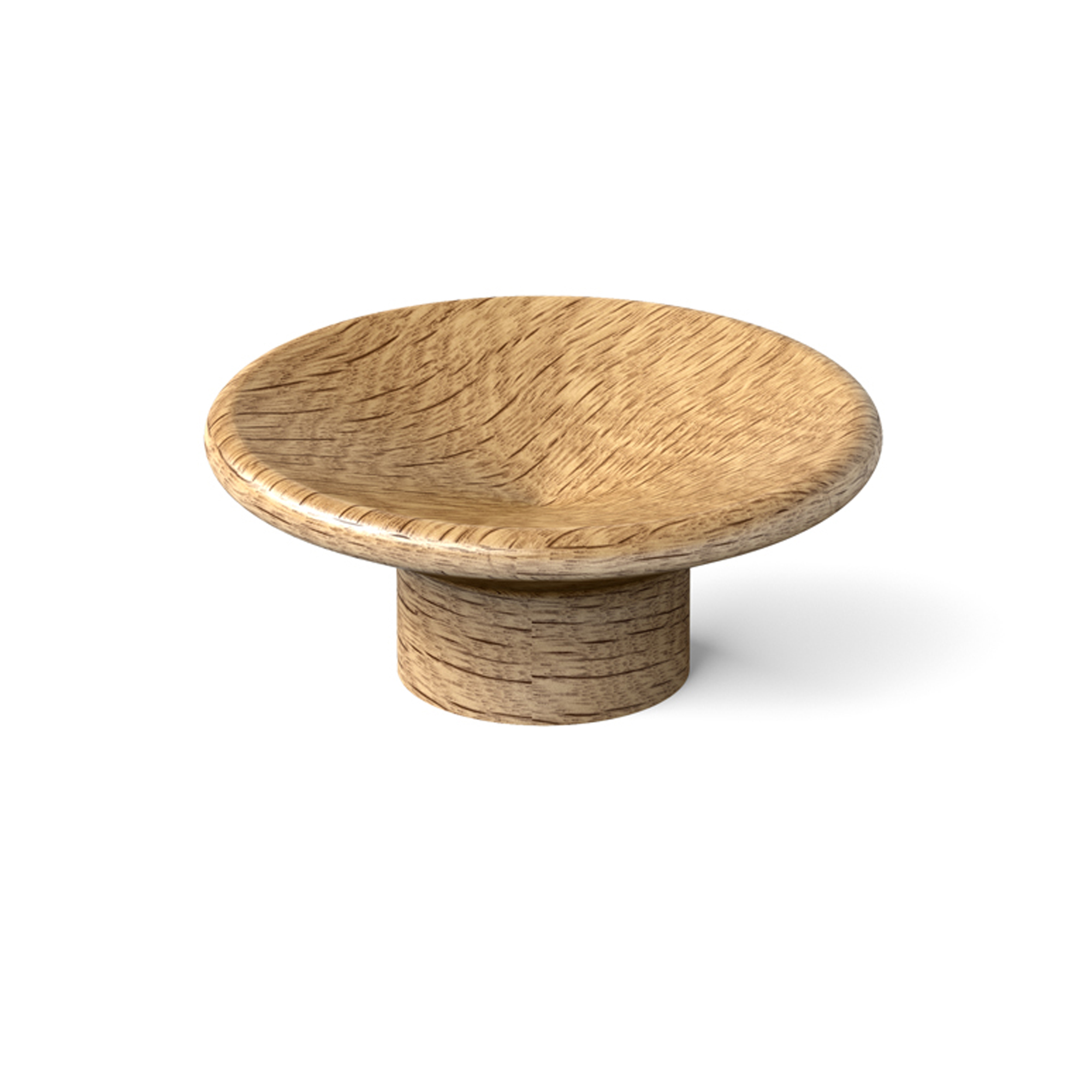 Oak and beech small round concave cabinet handle minimalist style