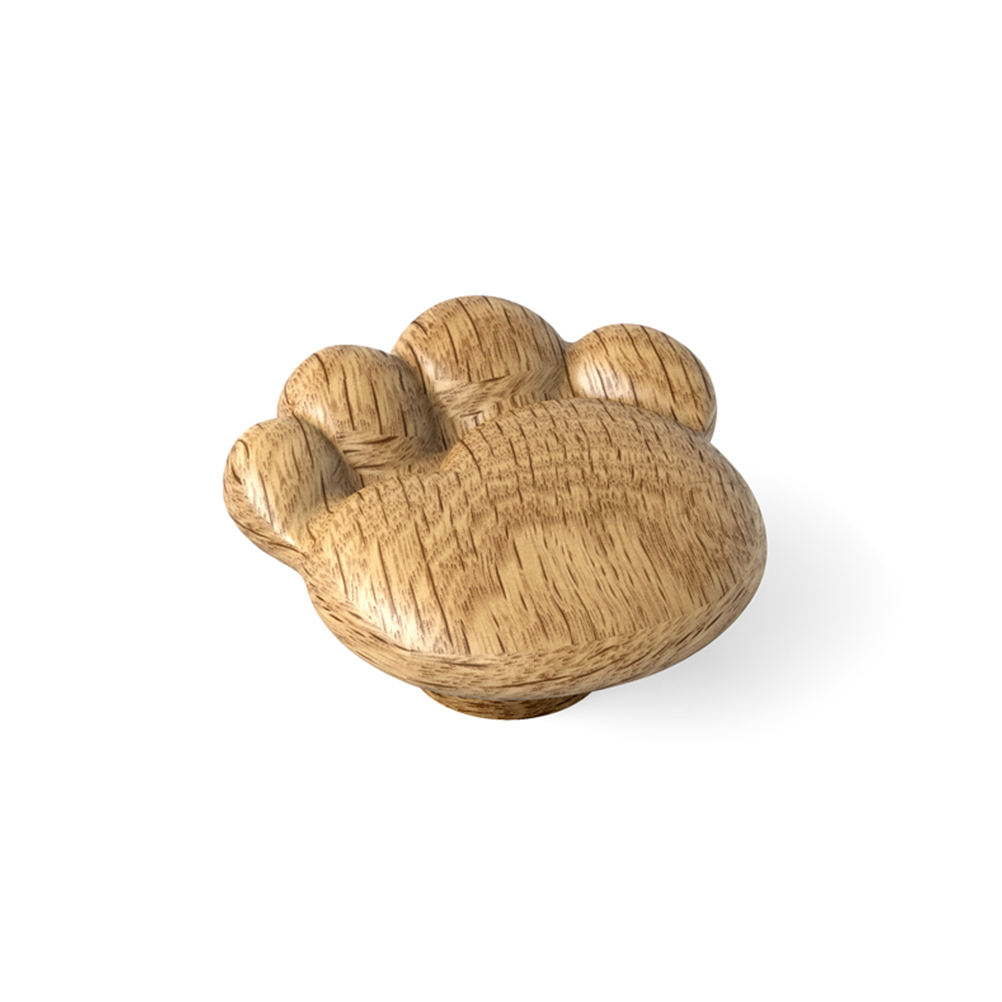 Cute decorative paw print cabinet handles for kids room from oak