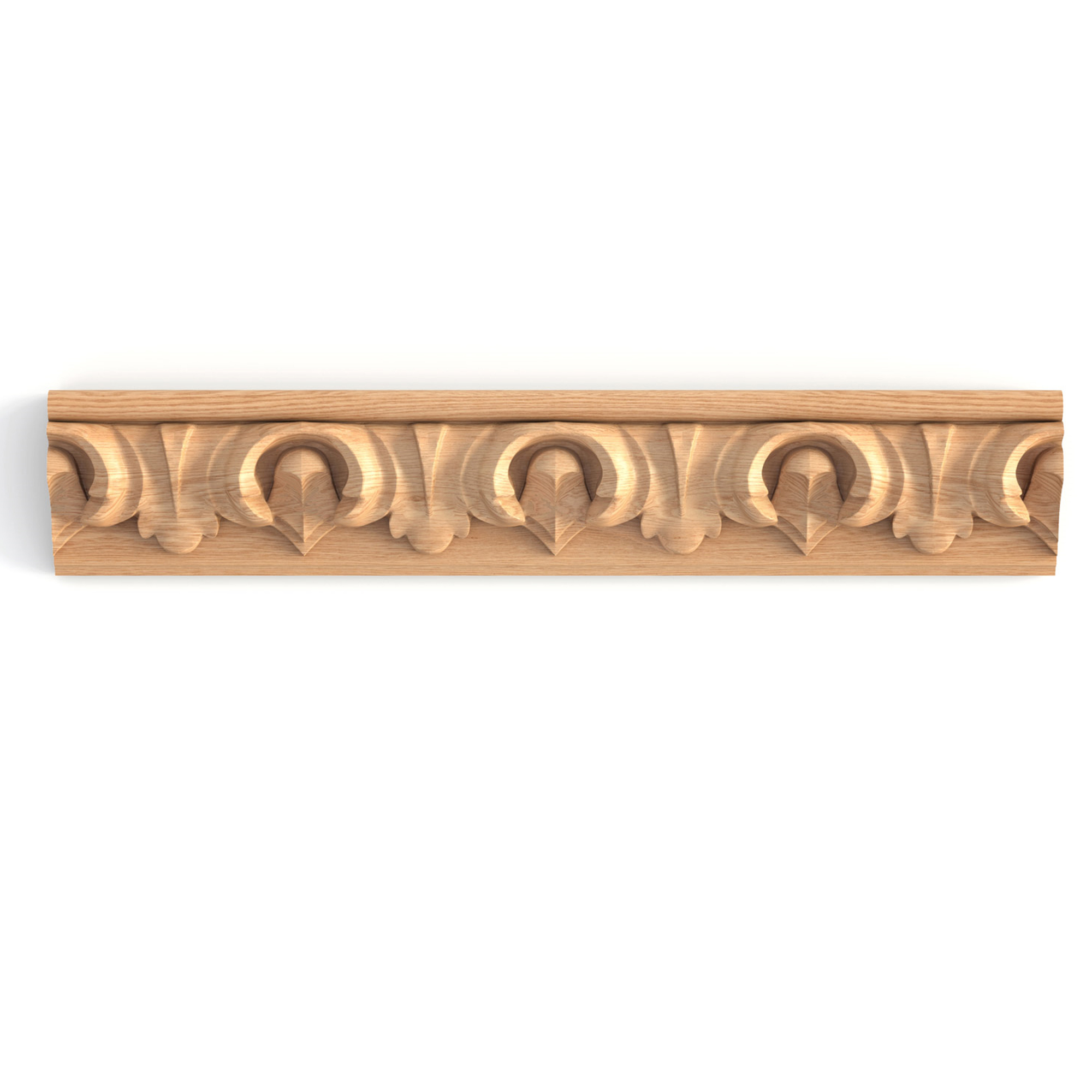 Oak decorative carved mouldings with grape leaves for staircase
