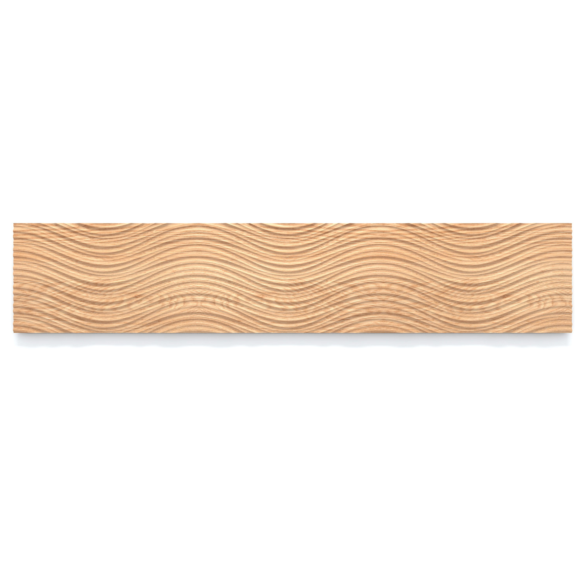 Custom fluted wave moulding quiet luxury style from oak and beech