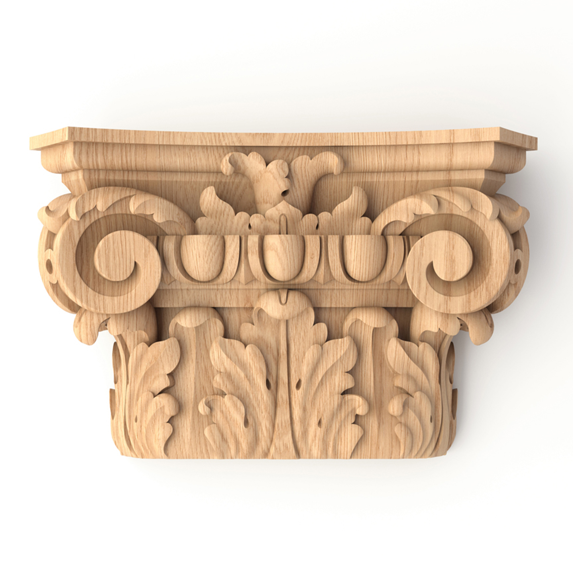 Pilaster Capital with Acanthus Leaves and Egg and Dart Motif