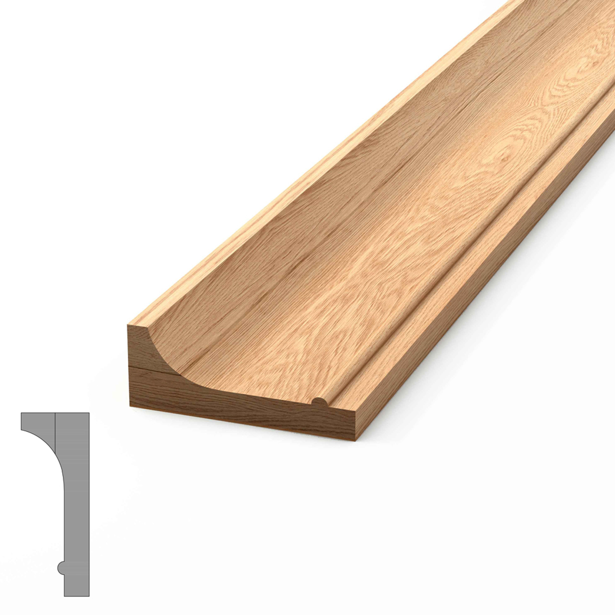 Solid wood large mid-century cornice for interiors Classic style