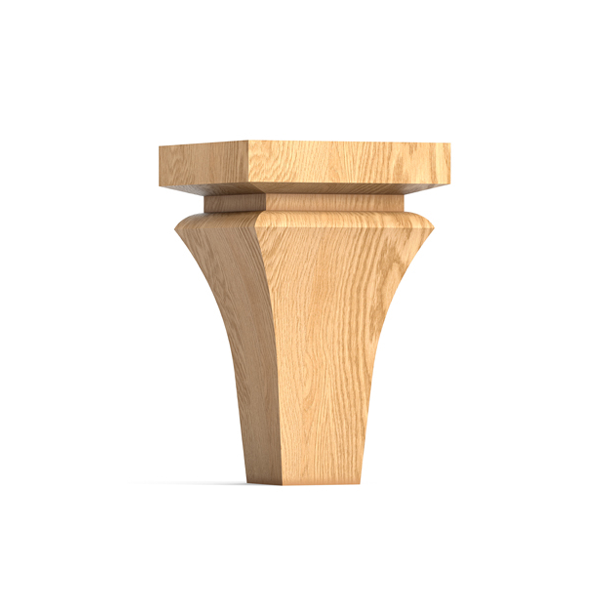 Oak and beech custom pedestal furniture feet vintage style