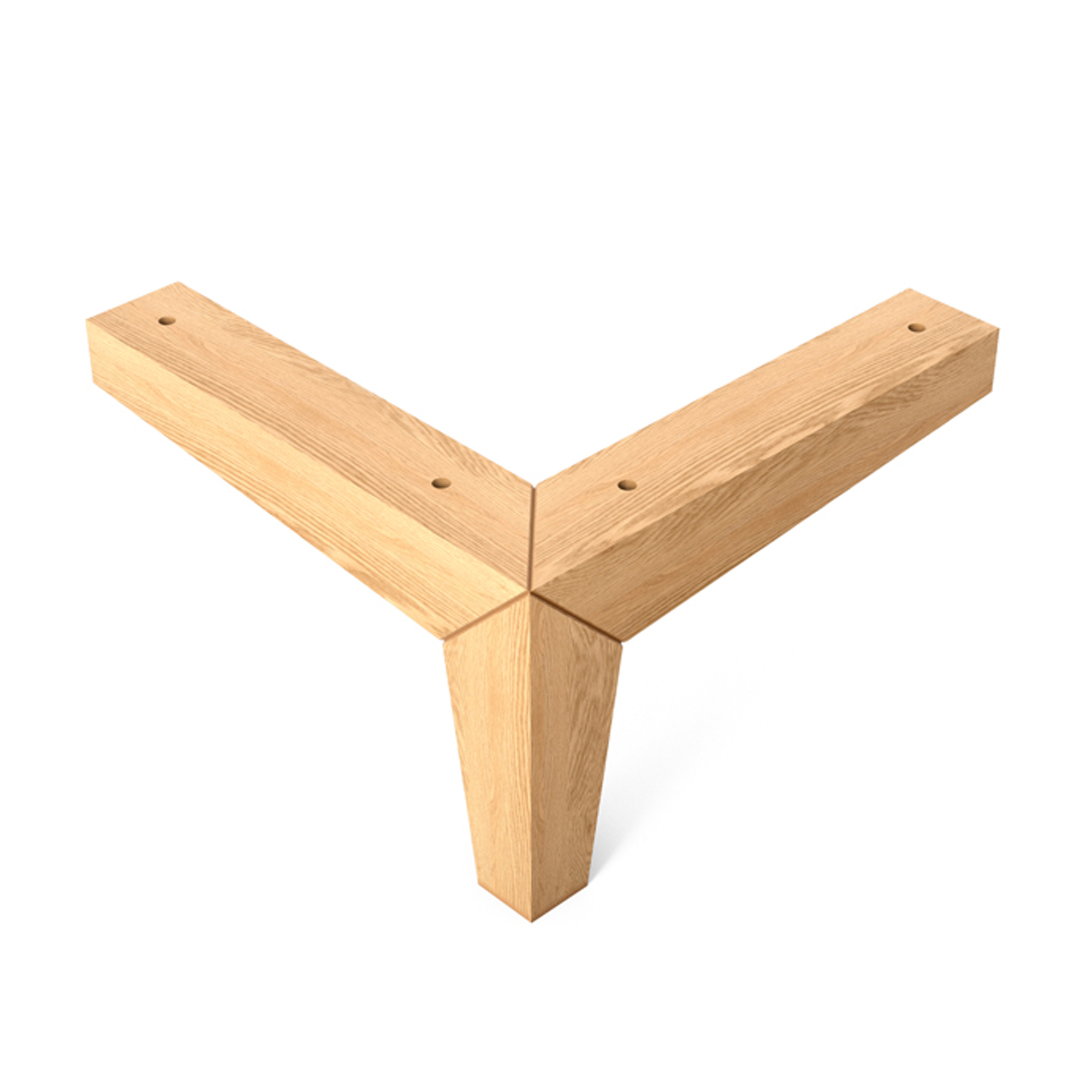 Geometrical long wooden bracket feet for beds easy installation