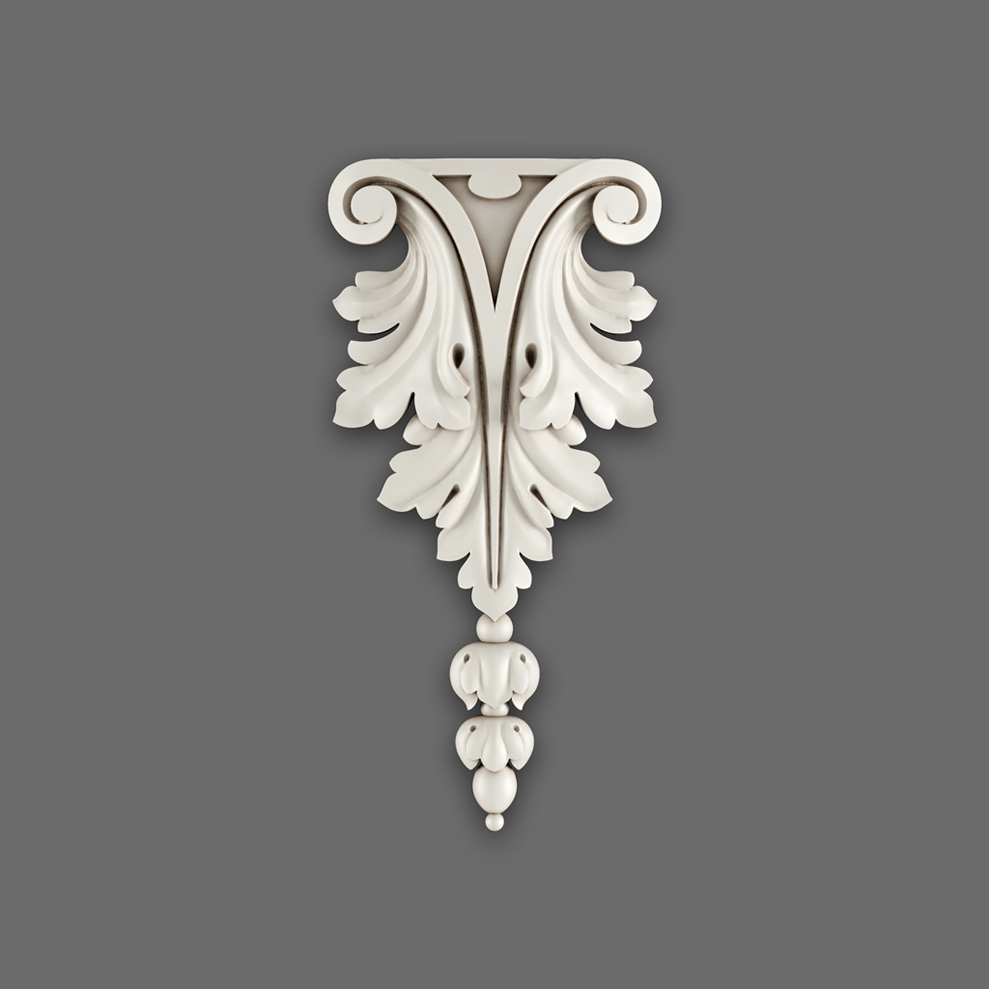Acanthus Leaf Drop Onlay - Polyurethane Wall Decor & Trim