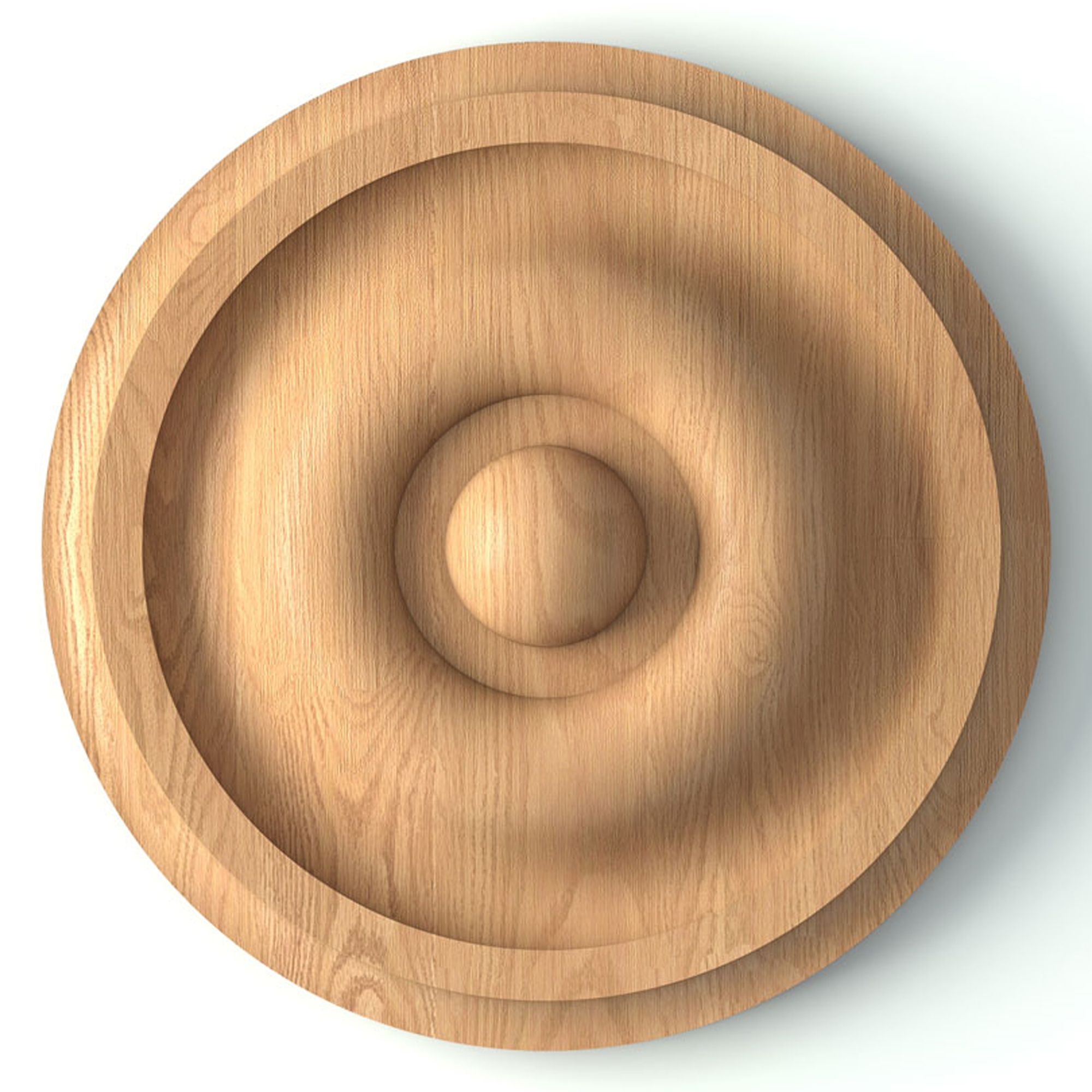Hardwood decorative rosettes round relief Minimalist style onlay