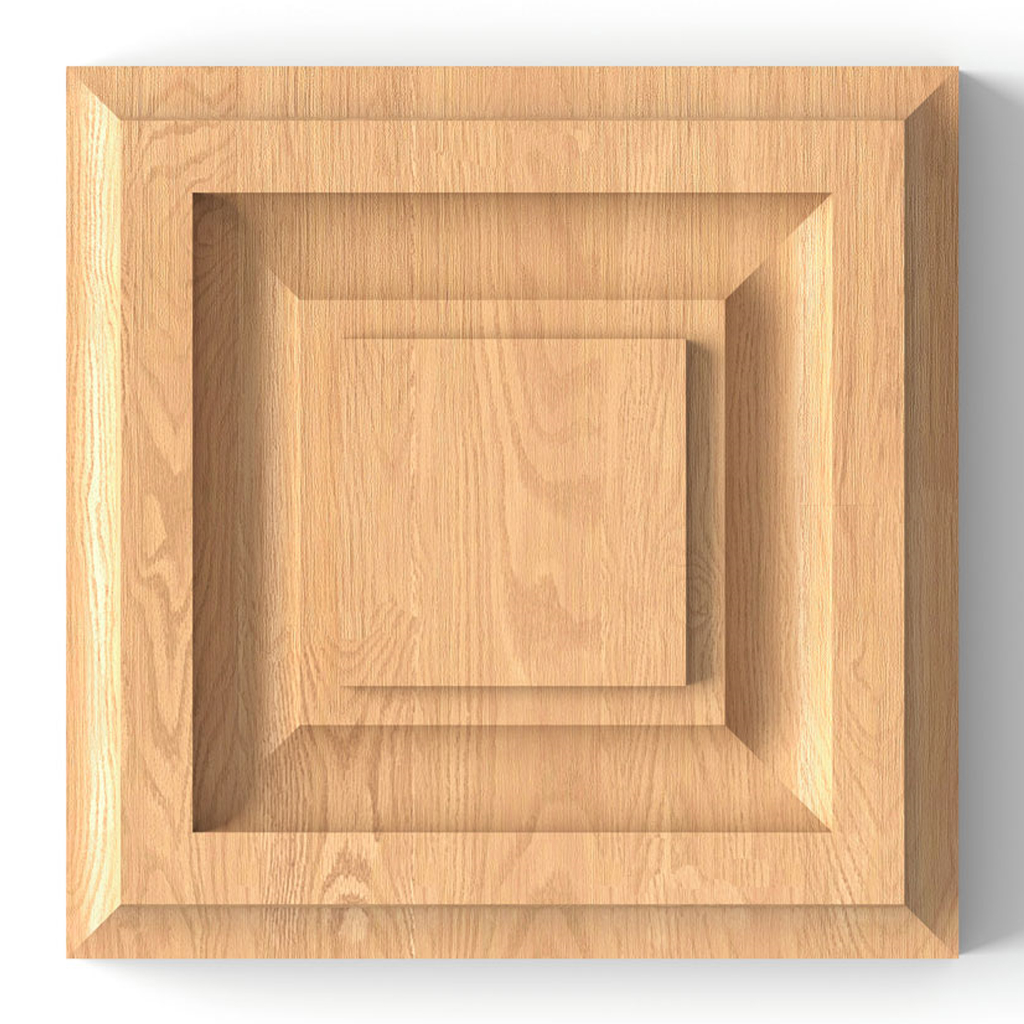 Decorative square wooden rosettes Minimalist style for walls