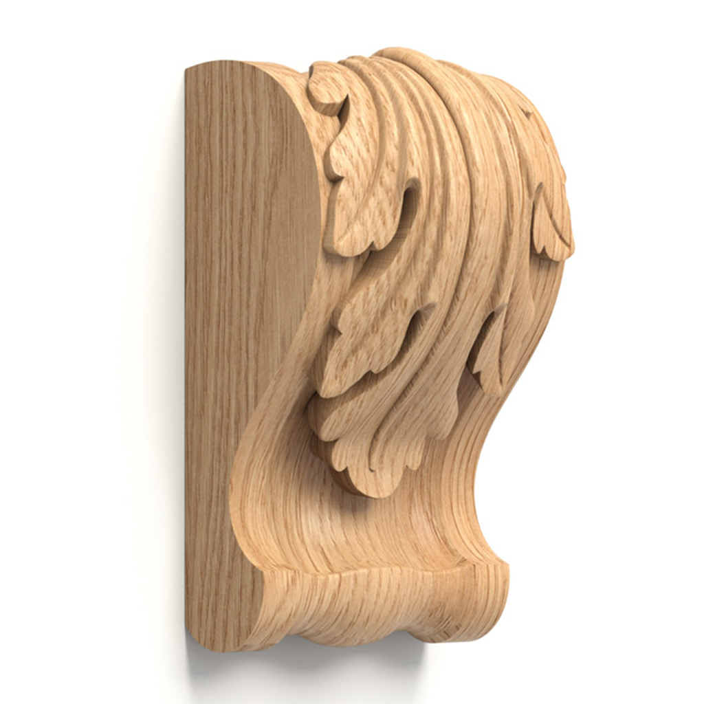 Carved oak corbels with acanthus leaf Classic for interiors