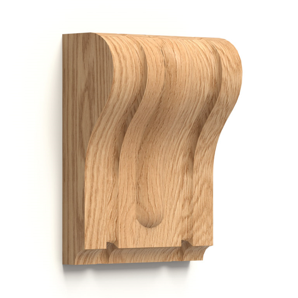 Unfinished wall corbels curved Vintage style for interior rustic