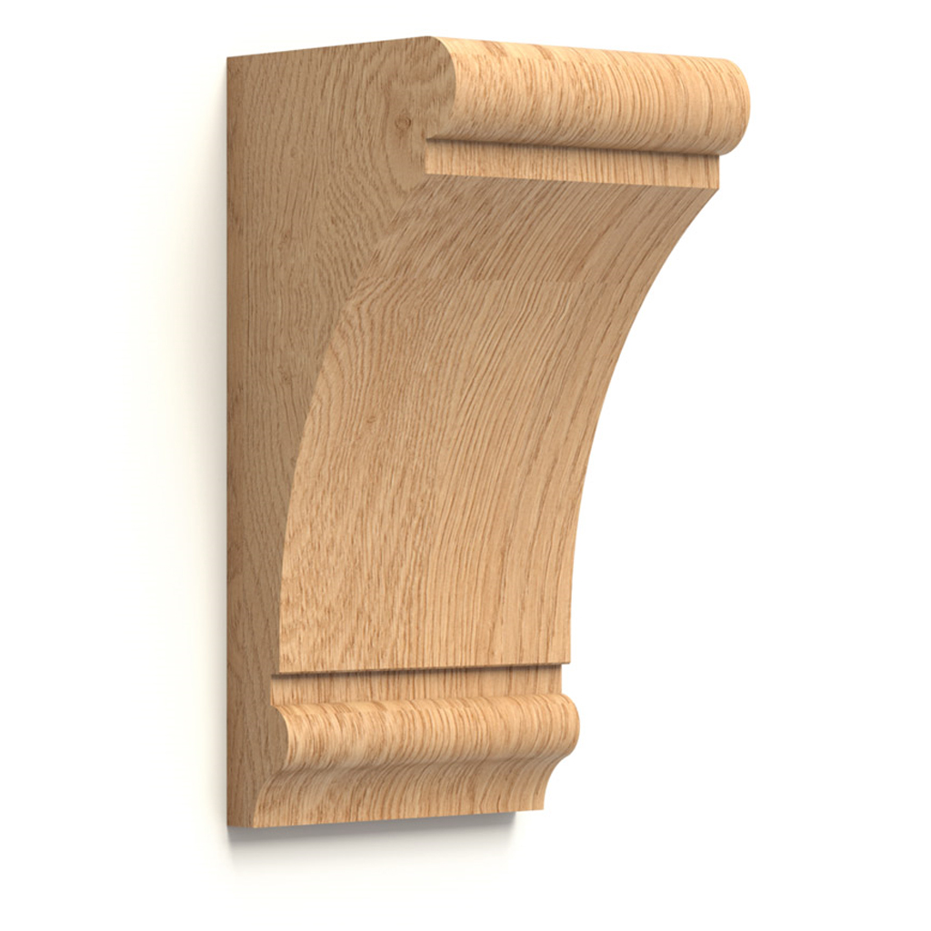 Custom small corbels unfinished for interior Minimalist style from oak