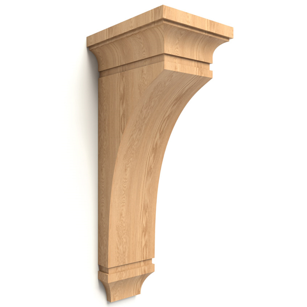 Handcrafted large corbels from oak neoclassical support for interior