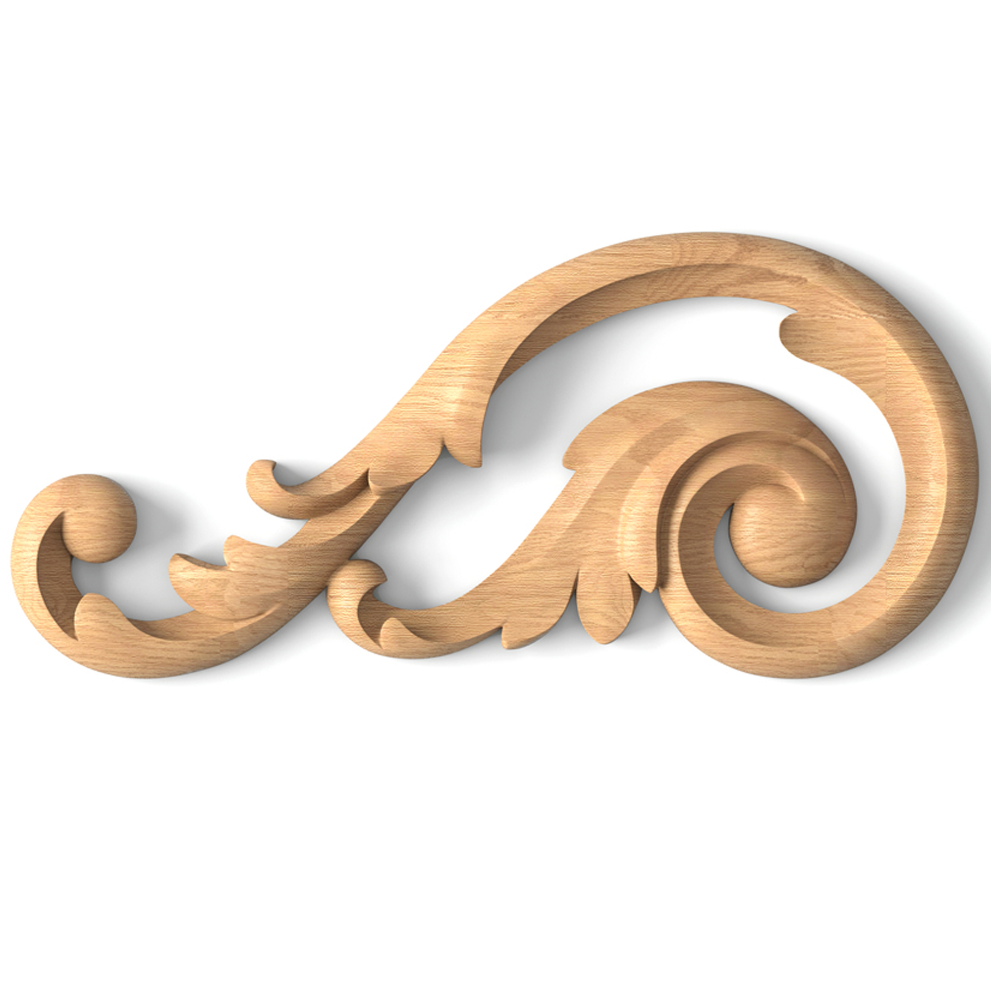 Wood Scroll Appliques with Floral Elements at carved-decor.com